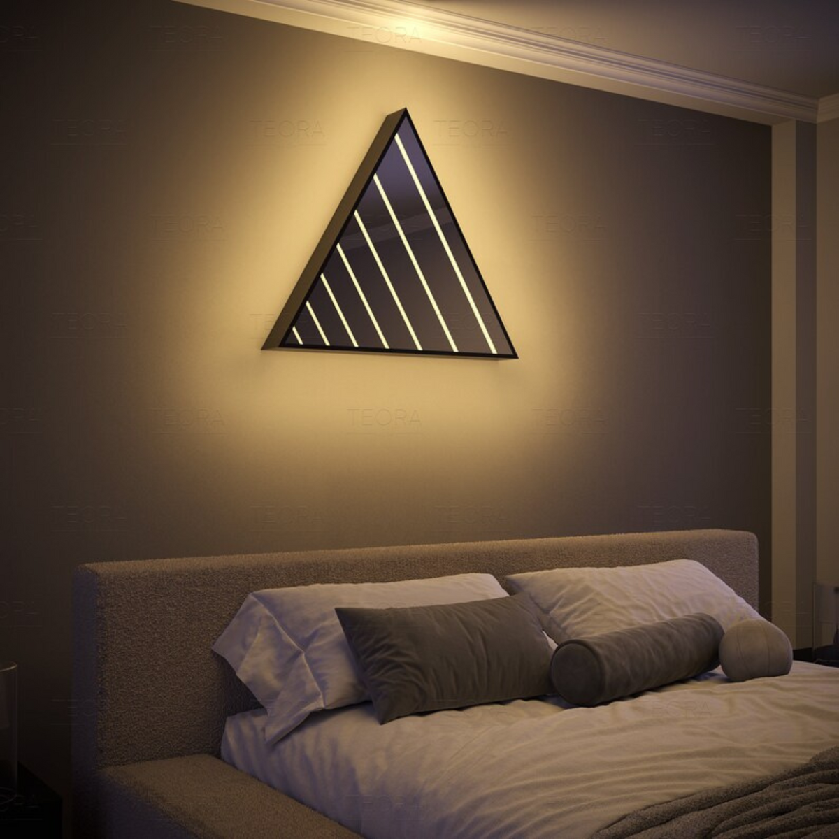 Triangle Infinity Mirror with LED Tunnel Light – Chic Wall Art – Neon Chase