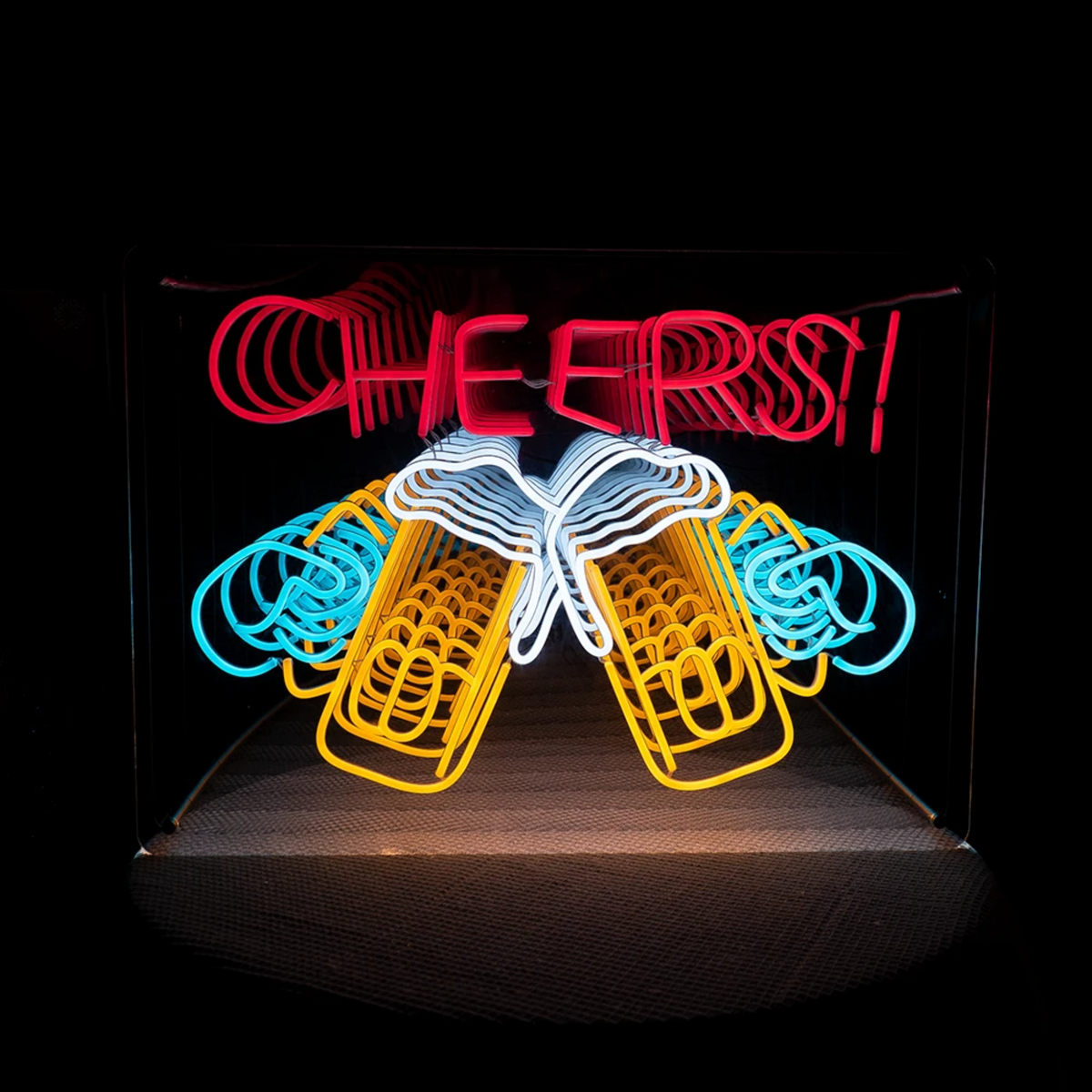 Cheers Magic Mirror Neon Sign - Your Infinity Effect | Shop Now – Neon ...