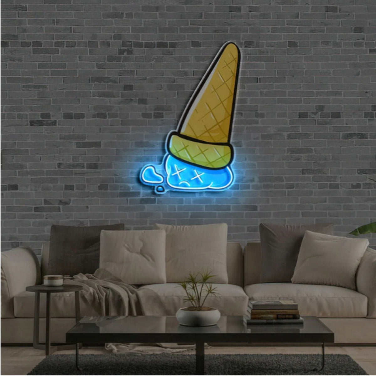 Sadcream Cone Neon Sign - Bold & Edgy Neon For Any Place – Neon Chase